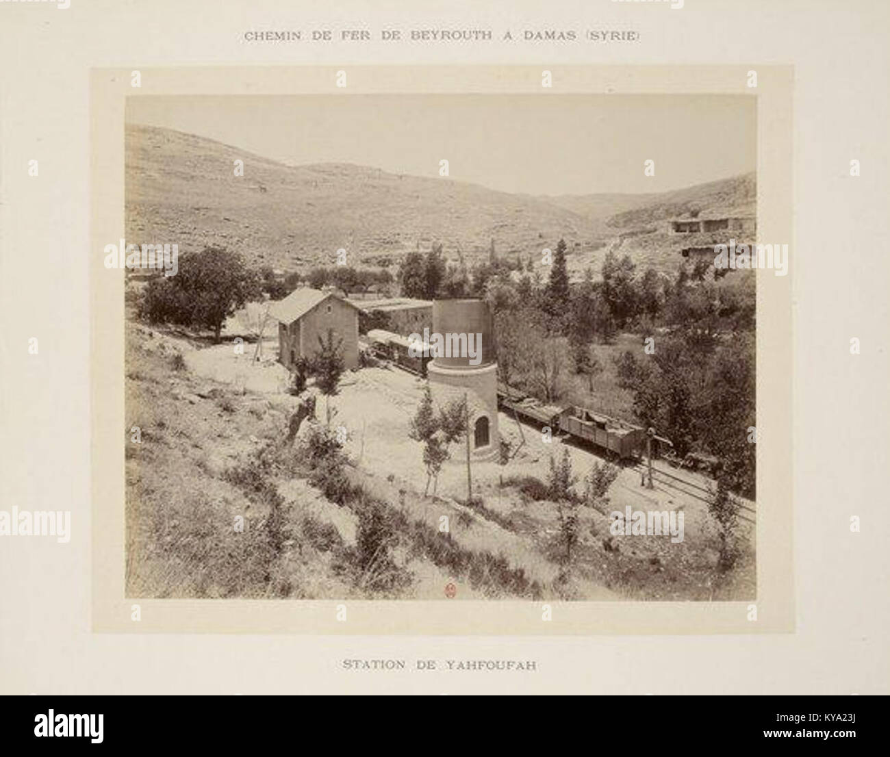 Photograph of the Yahfoufah Station on the Beirut-Damascus line ...
