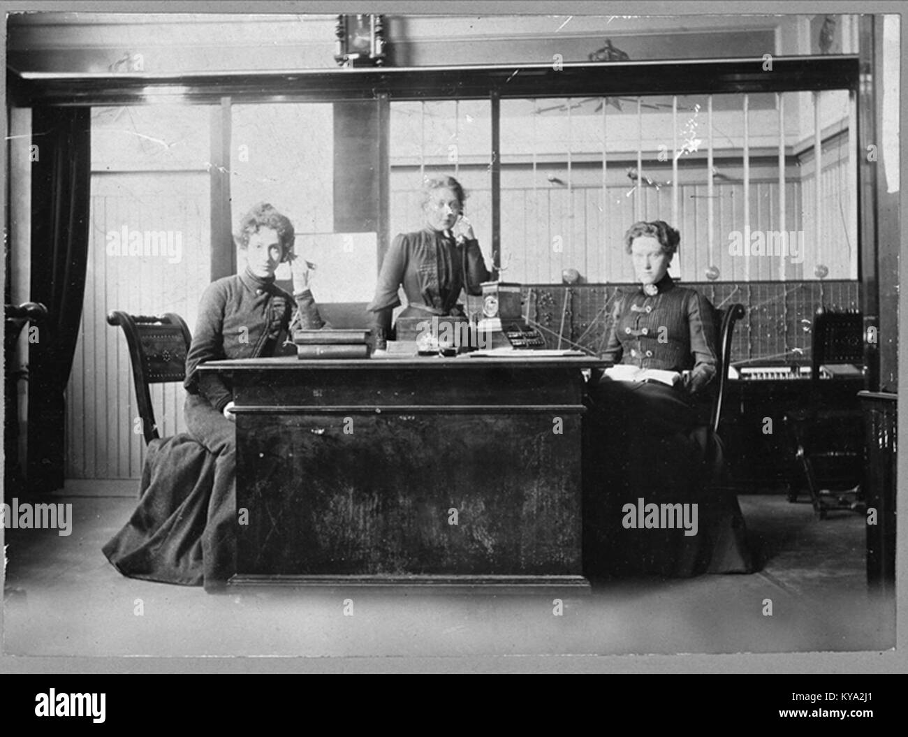 Telecommunications staff Black and White Stock Photos & Images - Alamy