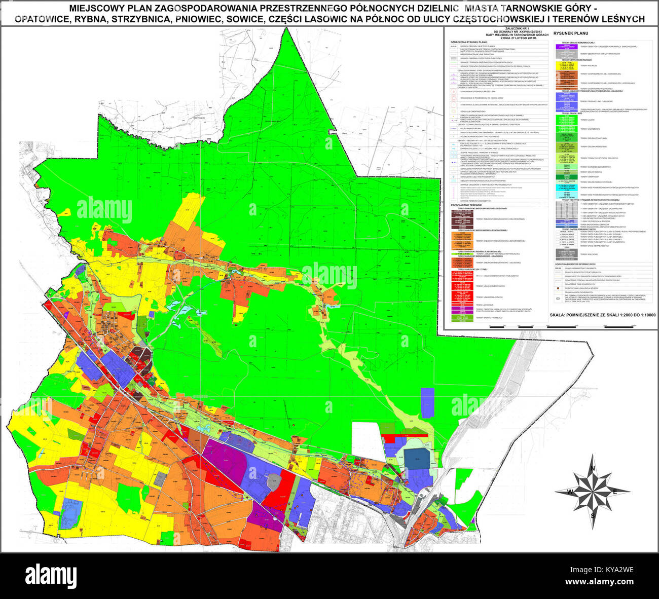A map of the Master Plan for the Northern Districts of Tarnowskie Góry ...