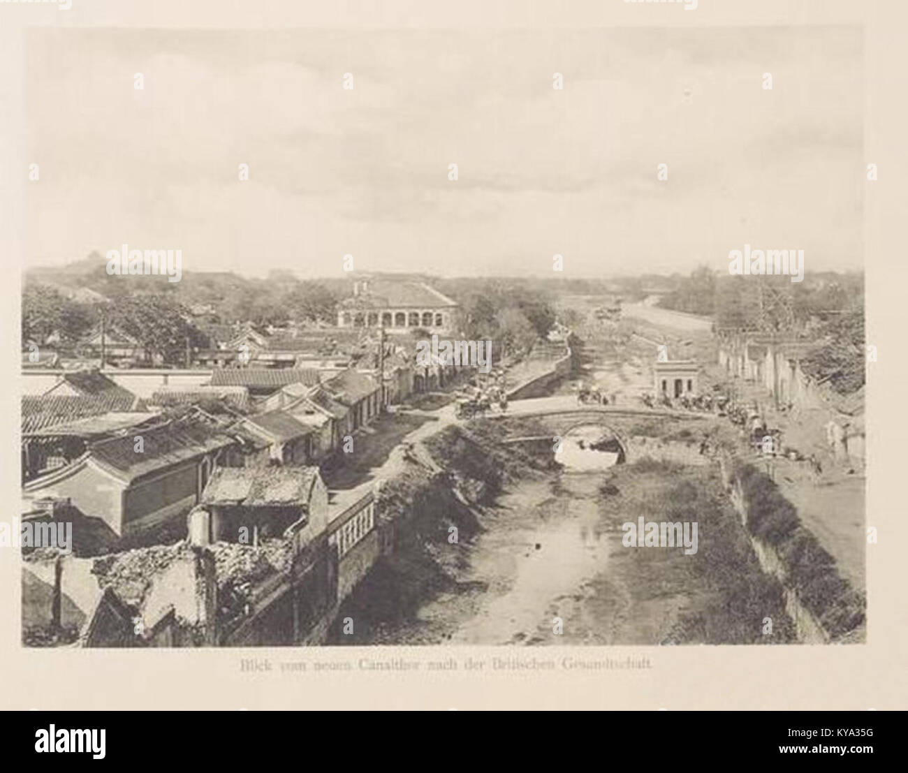 This image depicts the Legation Quarter in Peking (Beijing), China ...