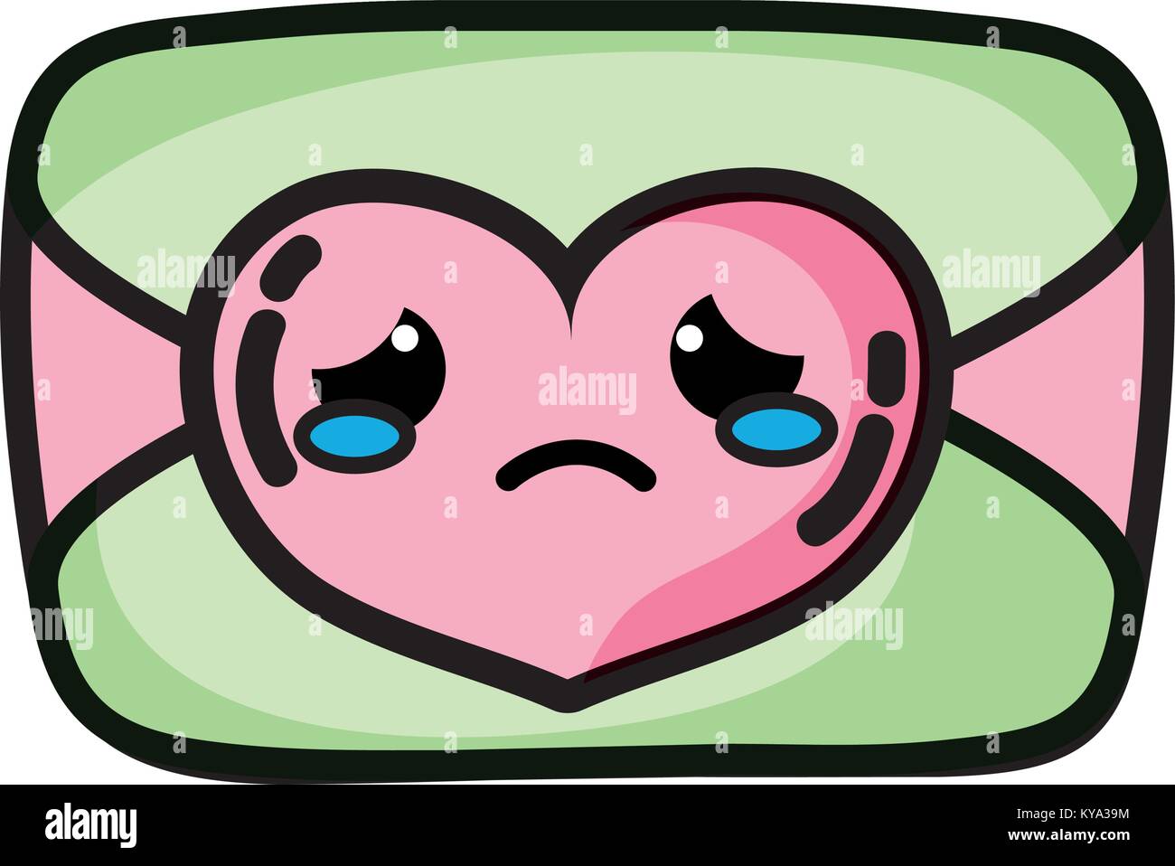 crying love card kawaii cartoon Stock Vector Image & Art - Alamy