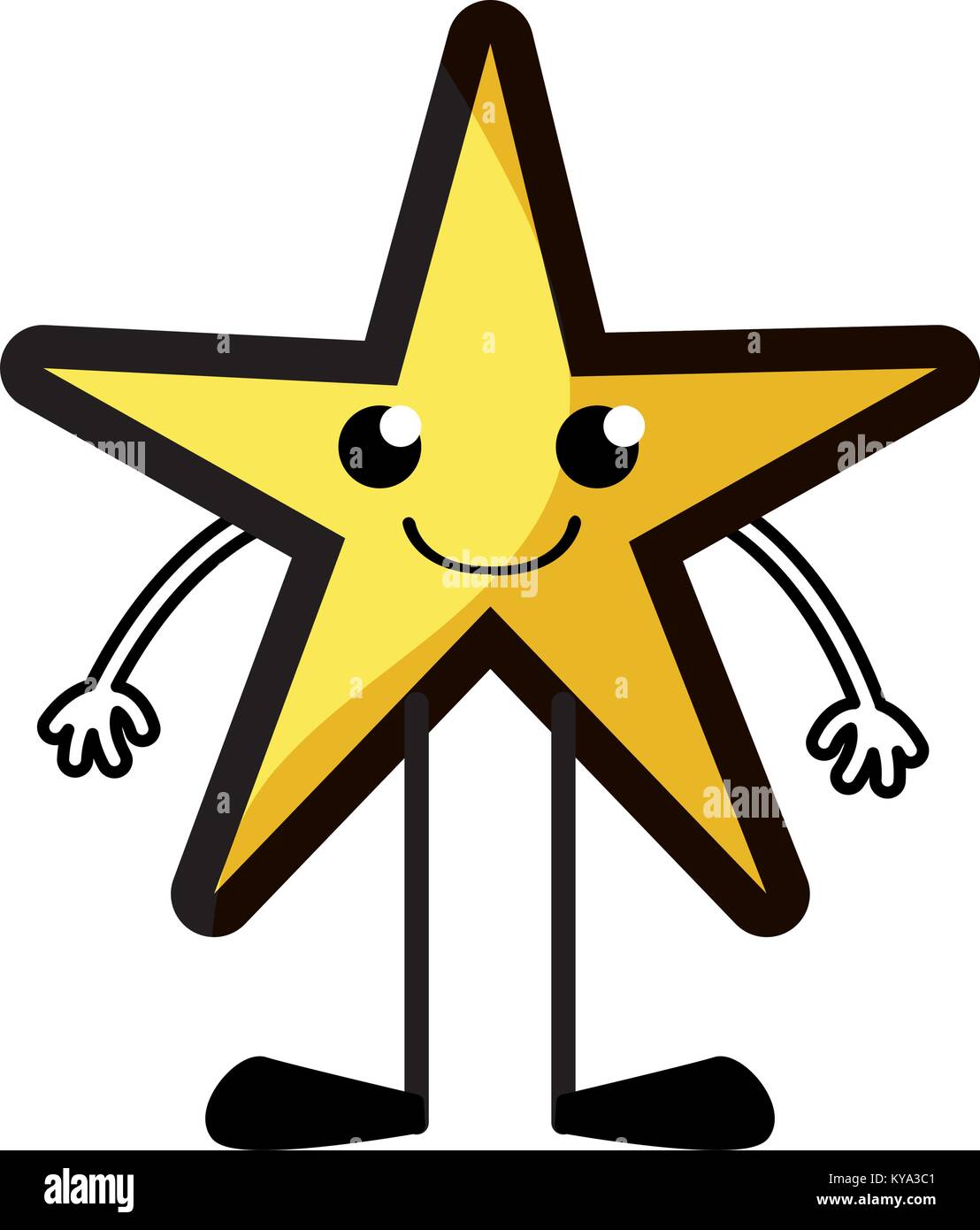 smile star kawaii with arms and legs Stock Vector Image & Art - Alamy