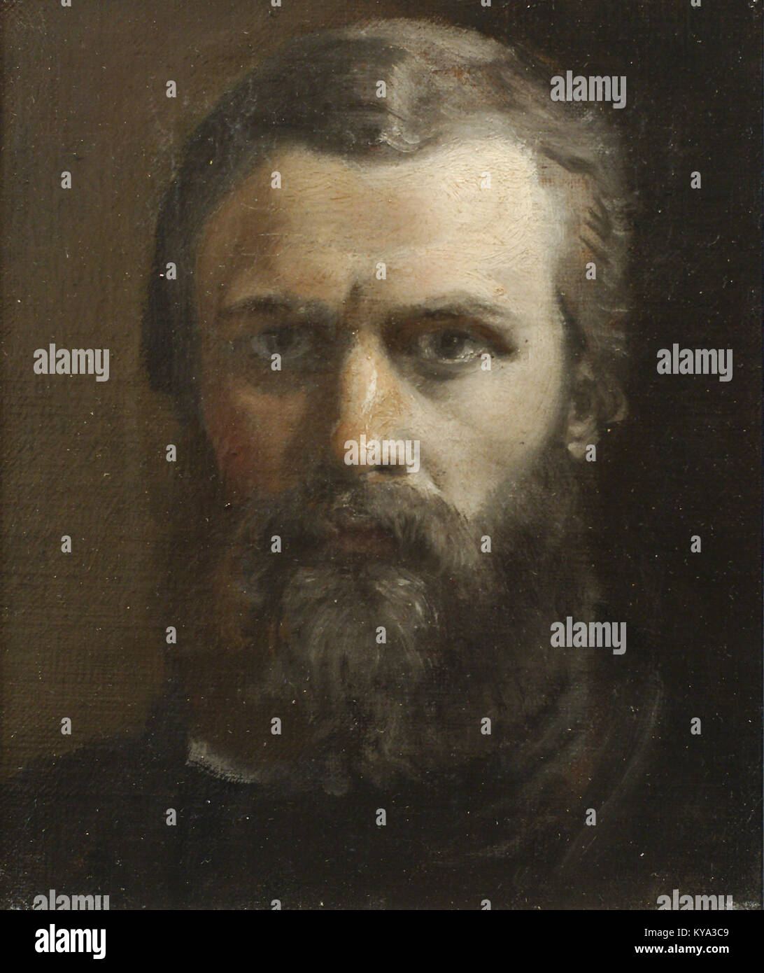 'Selvportræt' is a self-portrait by Lorenz Frølich from the 1860s ...