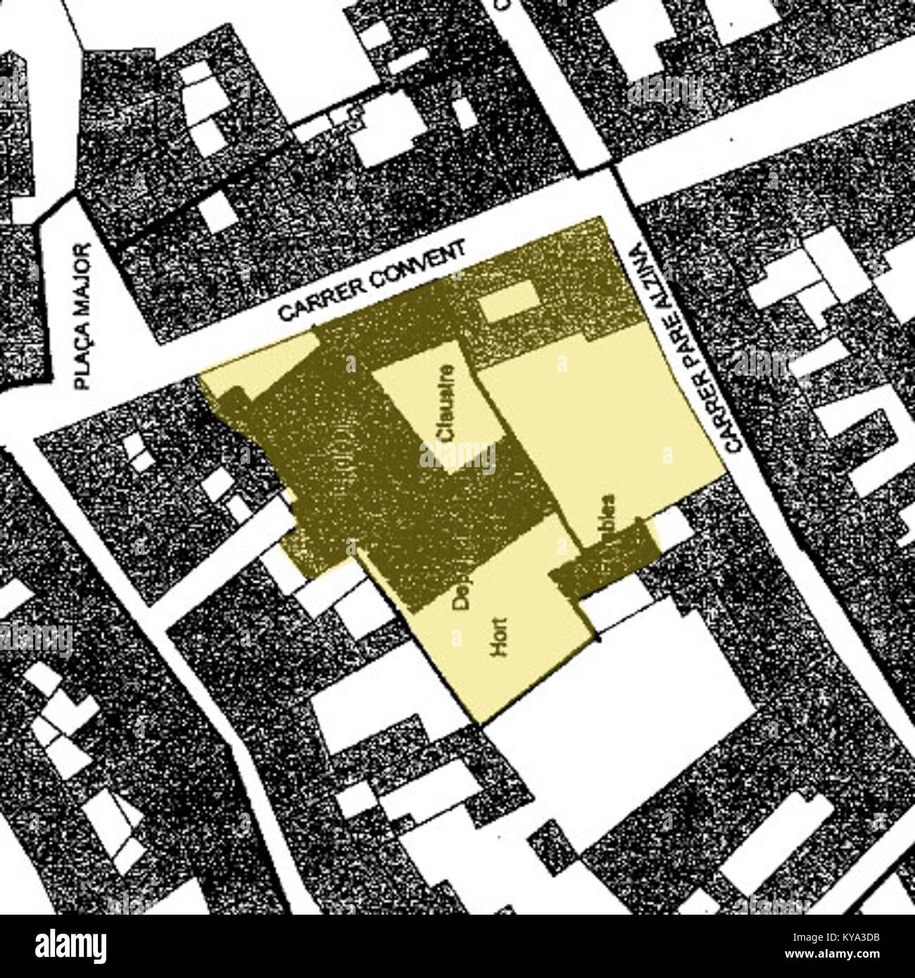 Architectural plan showing the layout of the Church and Convent of ...