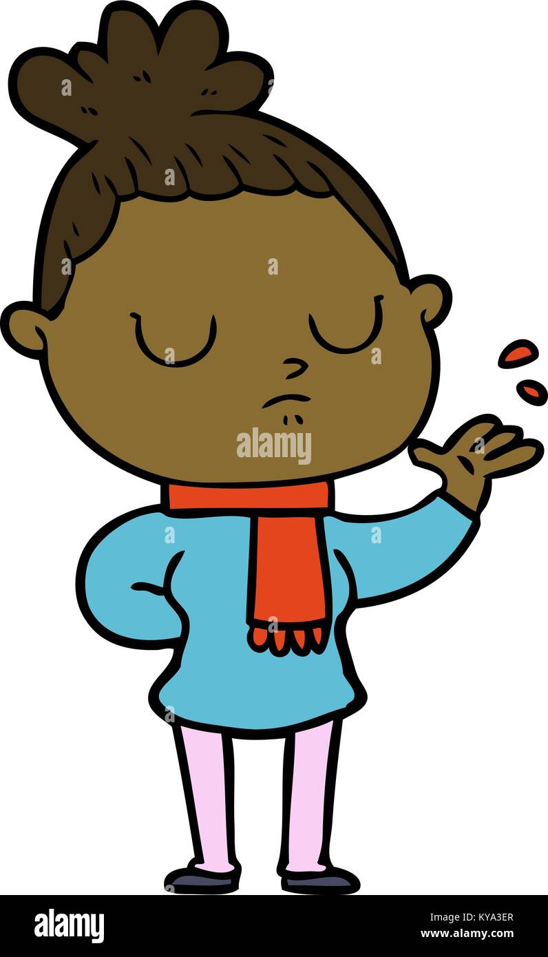 cartoon calm woman Stock Vector Image & Art - Alamy