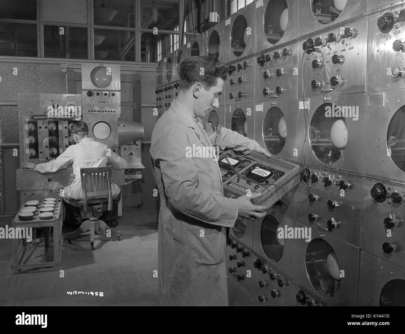 This image shows the testing of Cathode Ray Tubes (CRTs) at Research ...