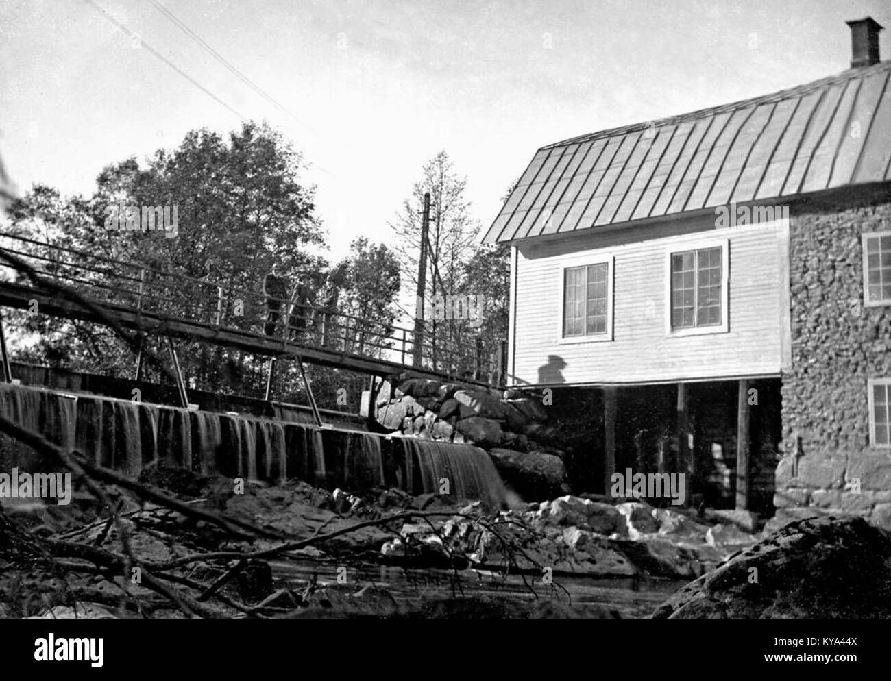 This photograph shows Sunnansjö Mill in Sweden during the 1920s ...