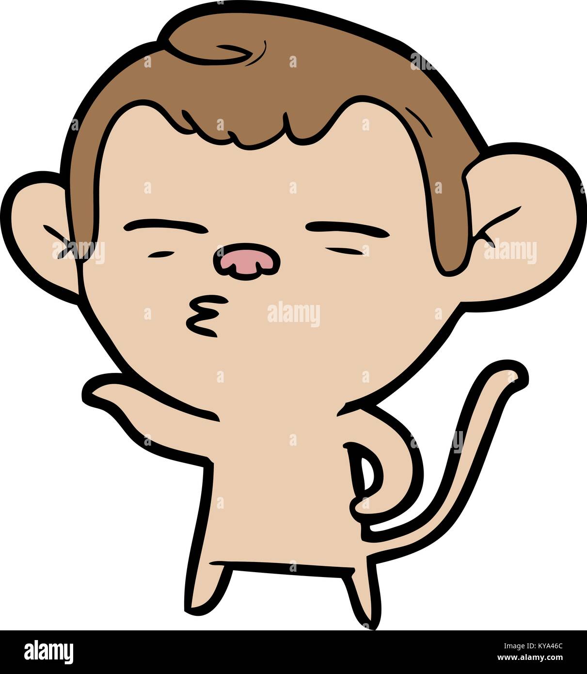 cartoon suspicious monkey Stock Vector Image & Art - Alamy