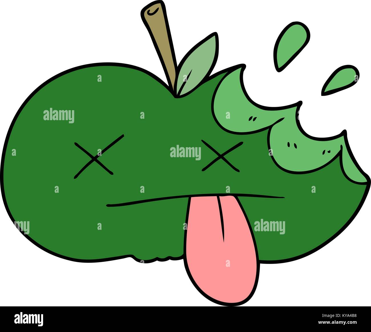 cartoon bitten apple Stock Vector Image & Art - Alamy