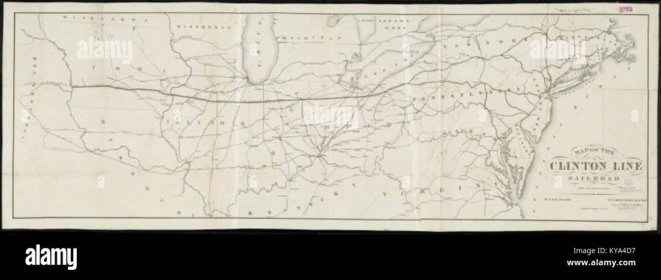 This historical map shows the Clinton Line Railroad’s routes and ...