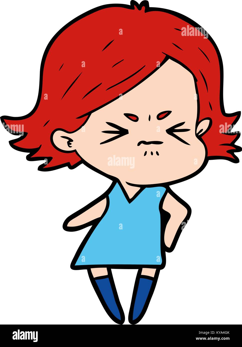 cartoon angry woman Stock Vector Image & Art - Alamy
