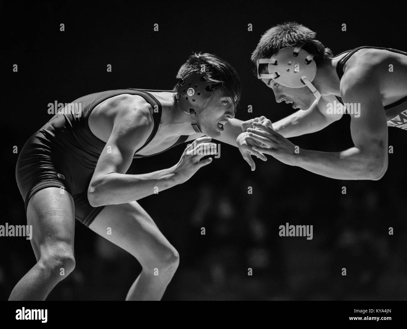 Teens wrestling Black and White Stock Photos & Images - Alamy