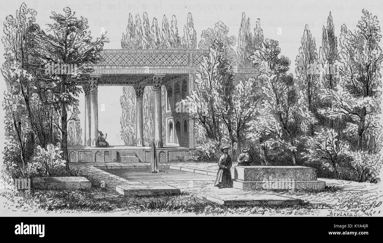 Tomb of Hafez by Pascal Coste Stock Photo - Alamy