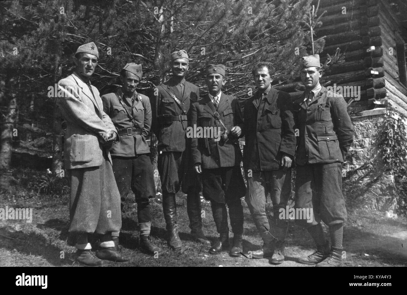 A historical photograph of several important individuals from ...