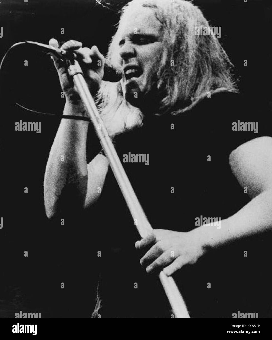 1975 portrait of Ronnie Van Zant, lead singer of Lynyrd Skynyrd ...