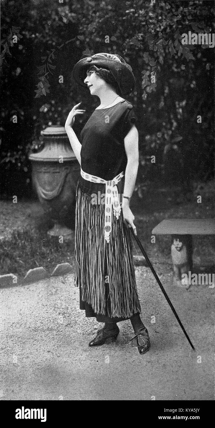 This 1919 fashion illustration showcases a Redfern afternoon dress ...