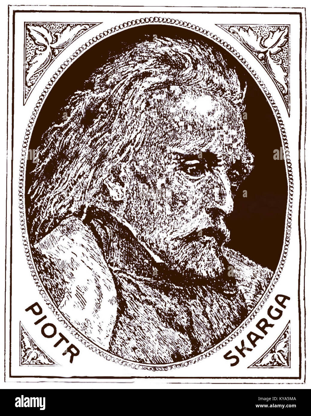 Piotr Skarga, a notable 16th-century Polish Jesuit priest, is depicted ...