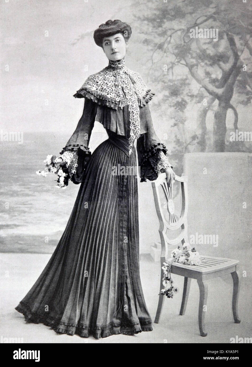 This image features an afternoon dress designed by Redfern from 1903 ...