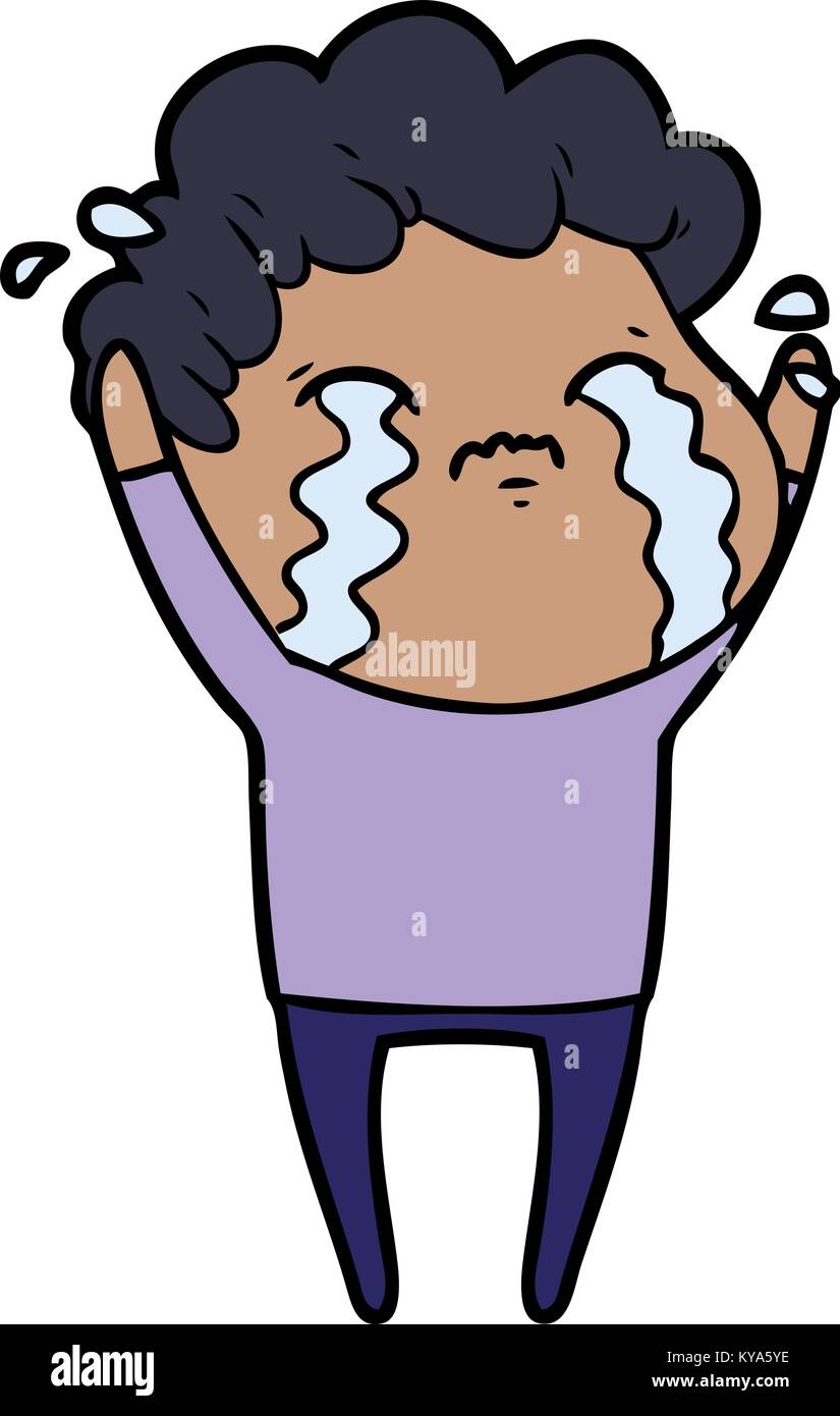 cartoon man crying Stock Vector Image & Art - Alamy