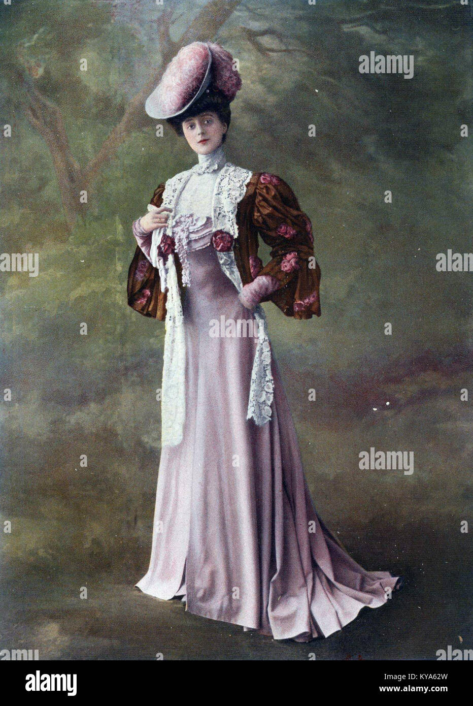 This fashion illustration from 1906 depicts an afternoon dress by the ...