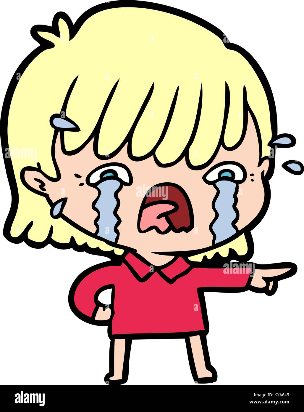 cartoon girl crying Stock Vector Image & Art - Alamy