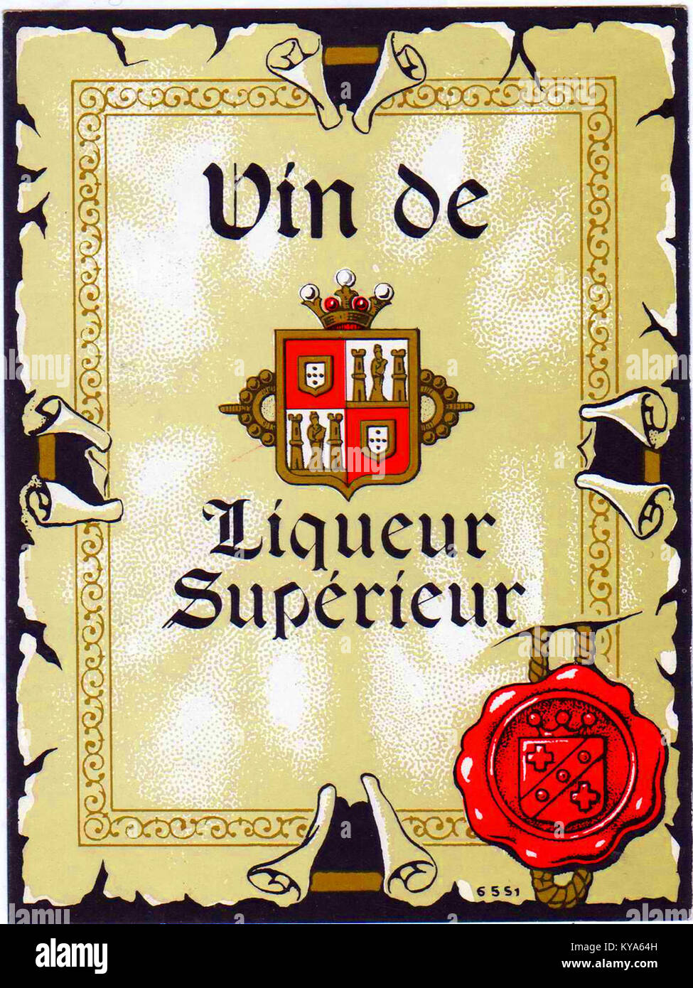 A bottle of superior liqueur wine, known for its rich flavors and ...