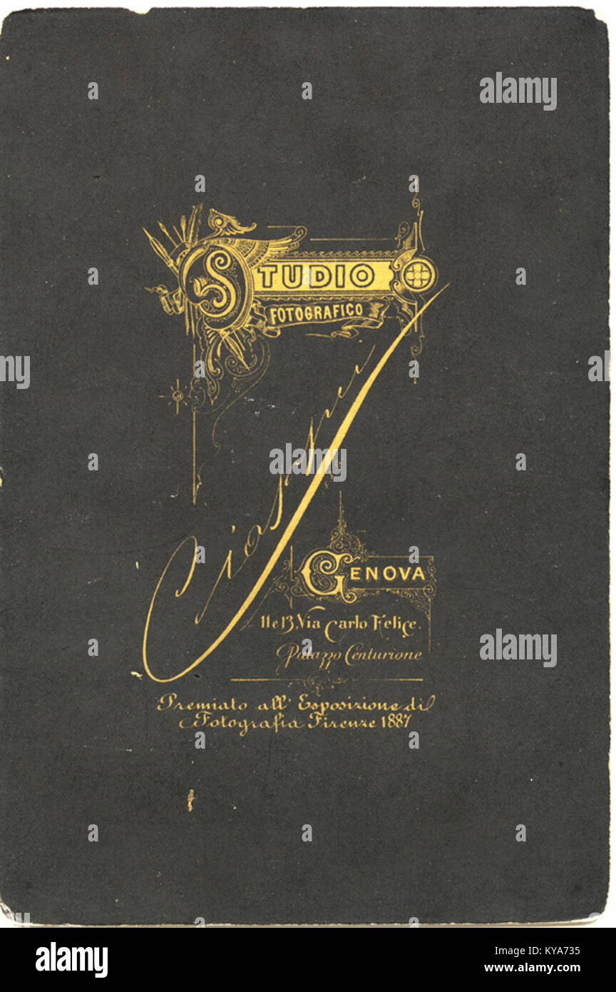 Reverse side of a photograph by Francesco Ciappei, showing either a ...