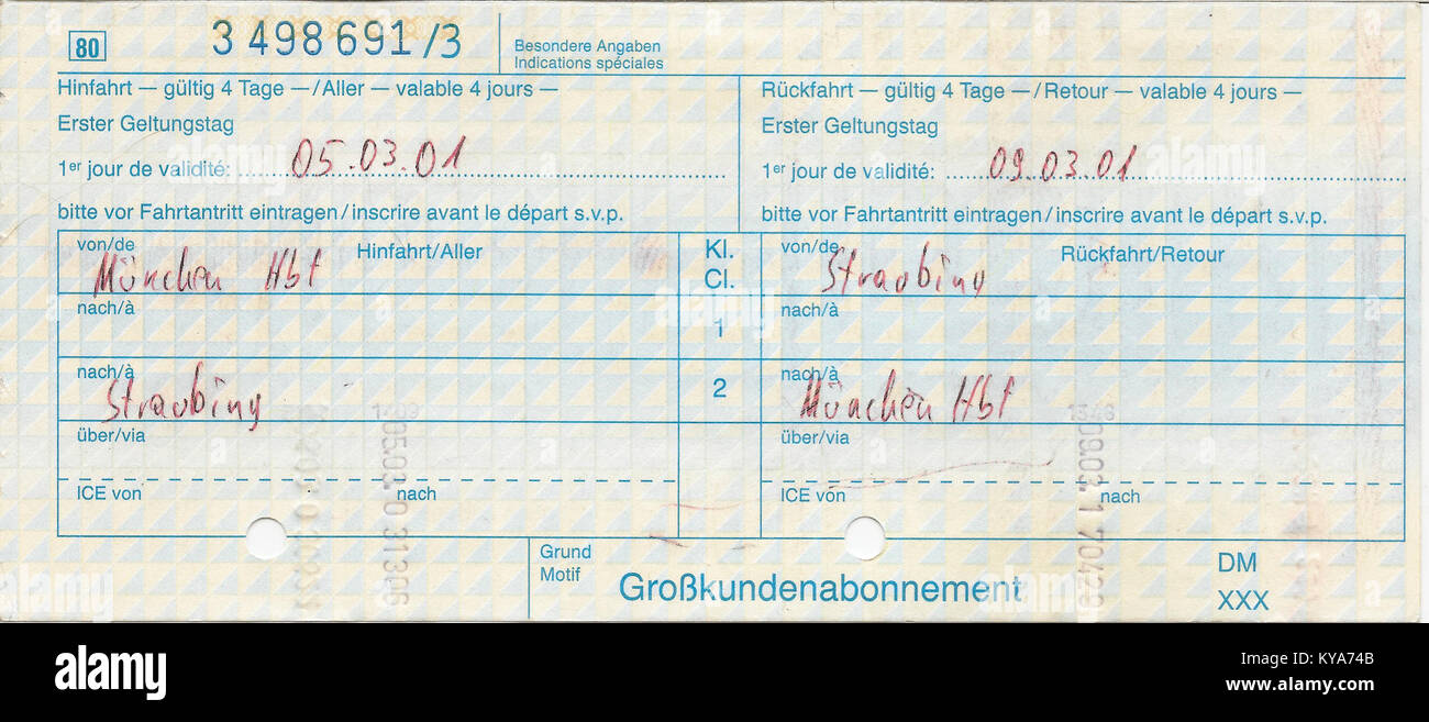 Deutsche bahn train ticket hi-res stock photography and images - Alamy