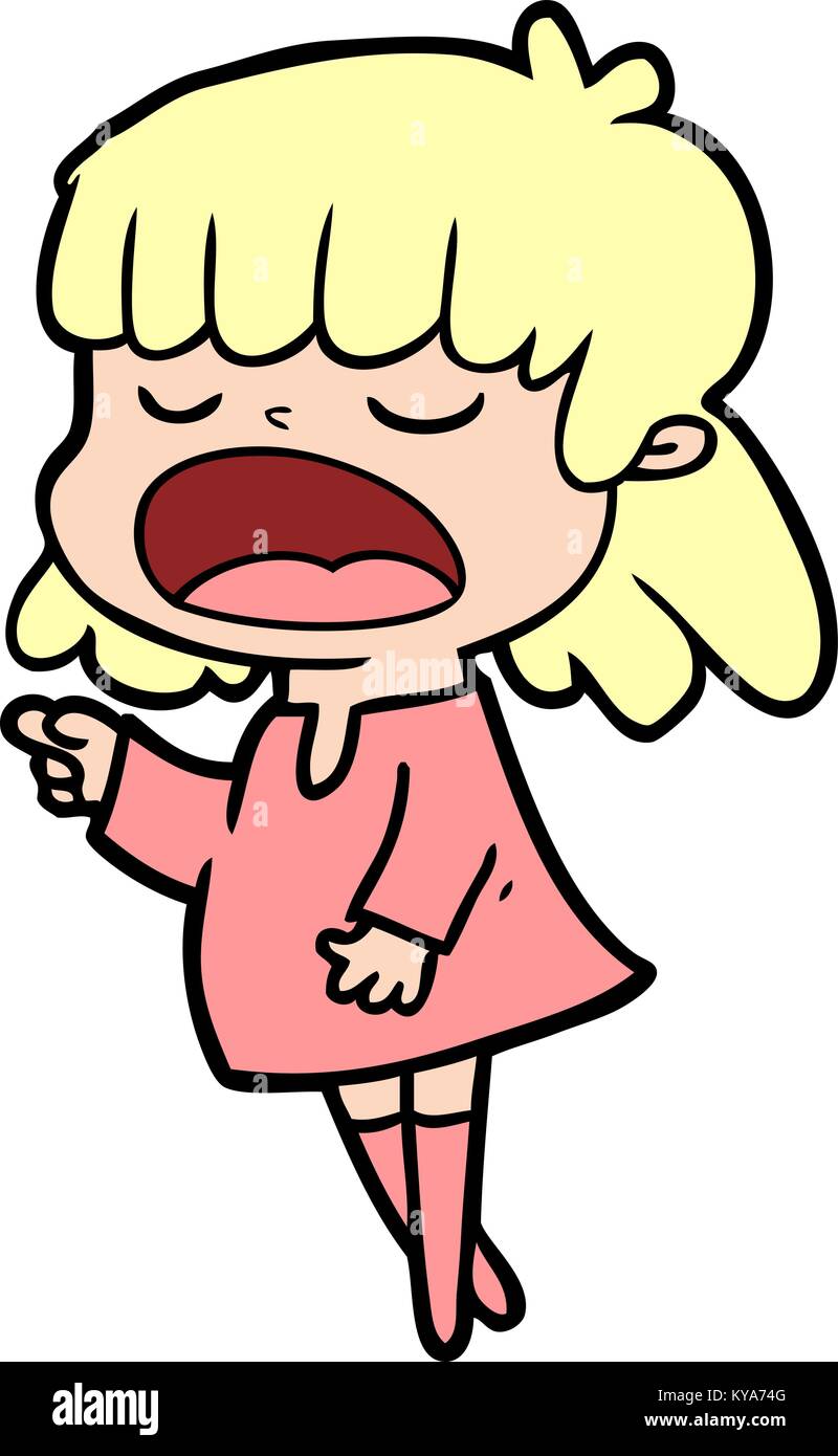 cartoon woman talking loudly Stock Vector Image & Art - Alamy