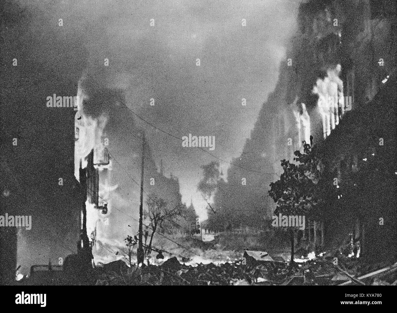 The Warsaw Uprising of 1944, shown here on Marszałkowska Street, was a ...