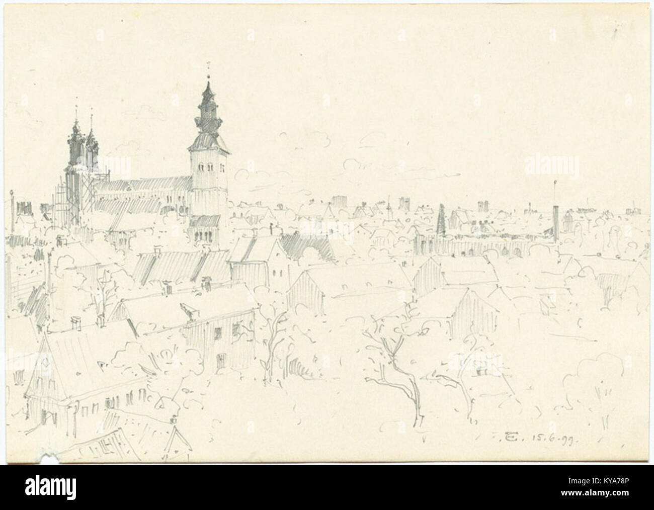 Visby Cathedral (Sankta Maria), a historical church on the island of ...