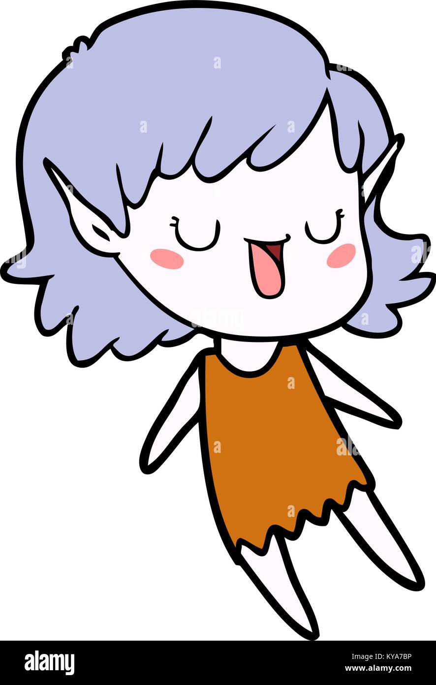 cartoon elf girl Stock Vector Image & Art - Alamy