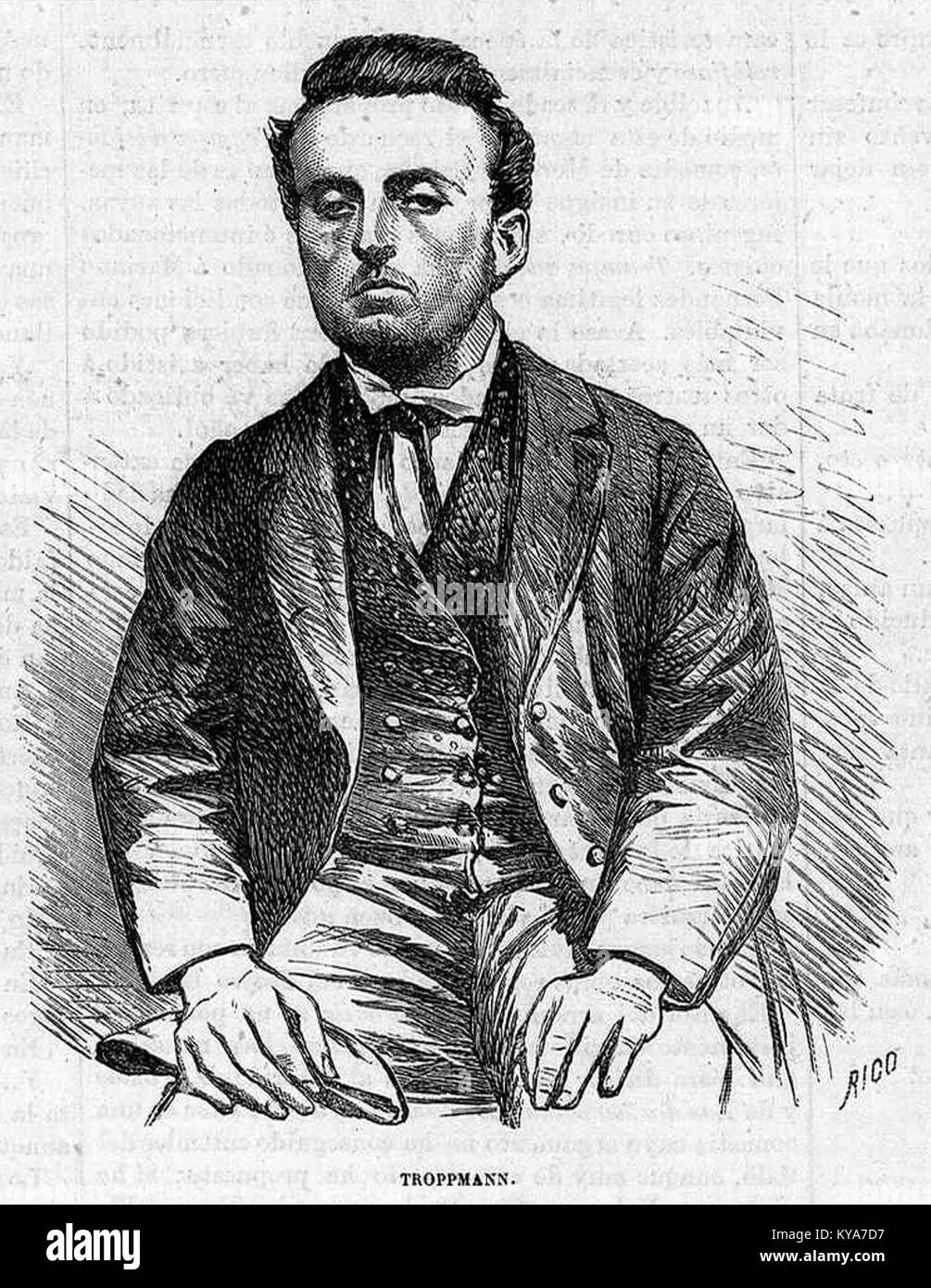 A reference to an image of Troppmann from 'La Ilustración de Madrid ...