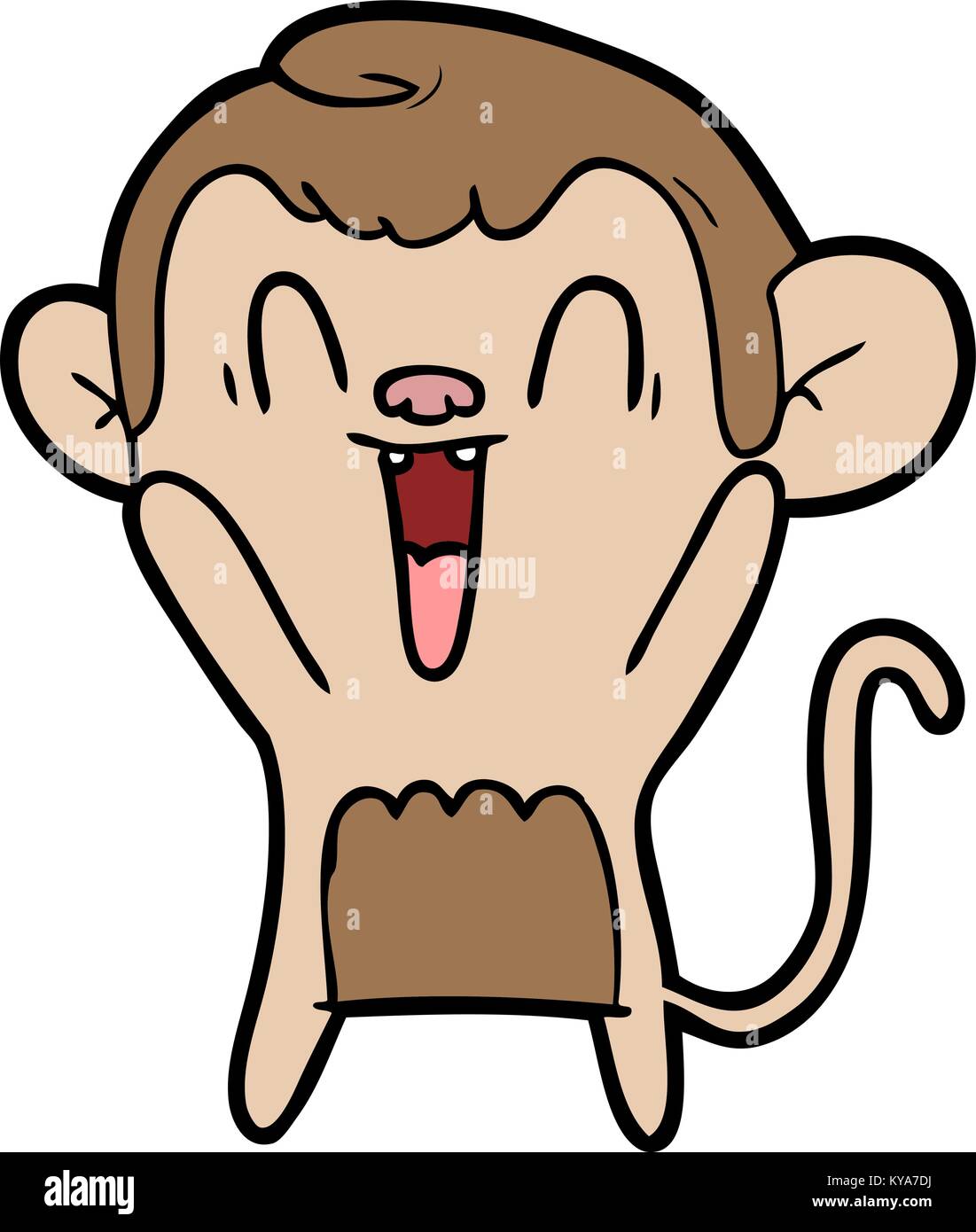 cartoon laughing monkey Stock Vector Image & Art - Alamy