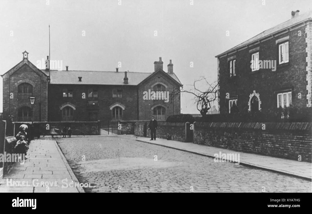A historic photograph of Norbury National School in Hazel Grove around ...