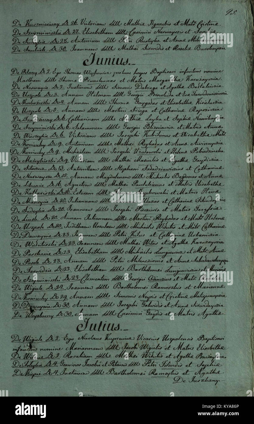 A church record book from Užpaliai RKB containing baptism, marriage ...