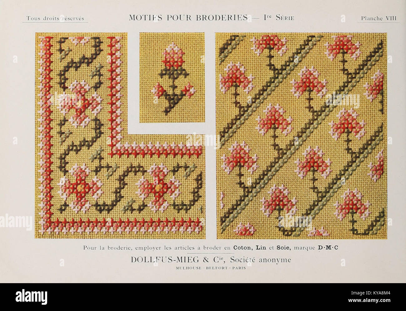 Motifs pour Broderies - 1re série - Planche 08 Stock Photo - Alamy