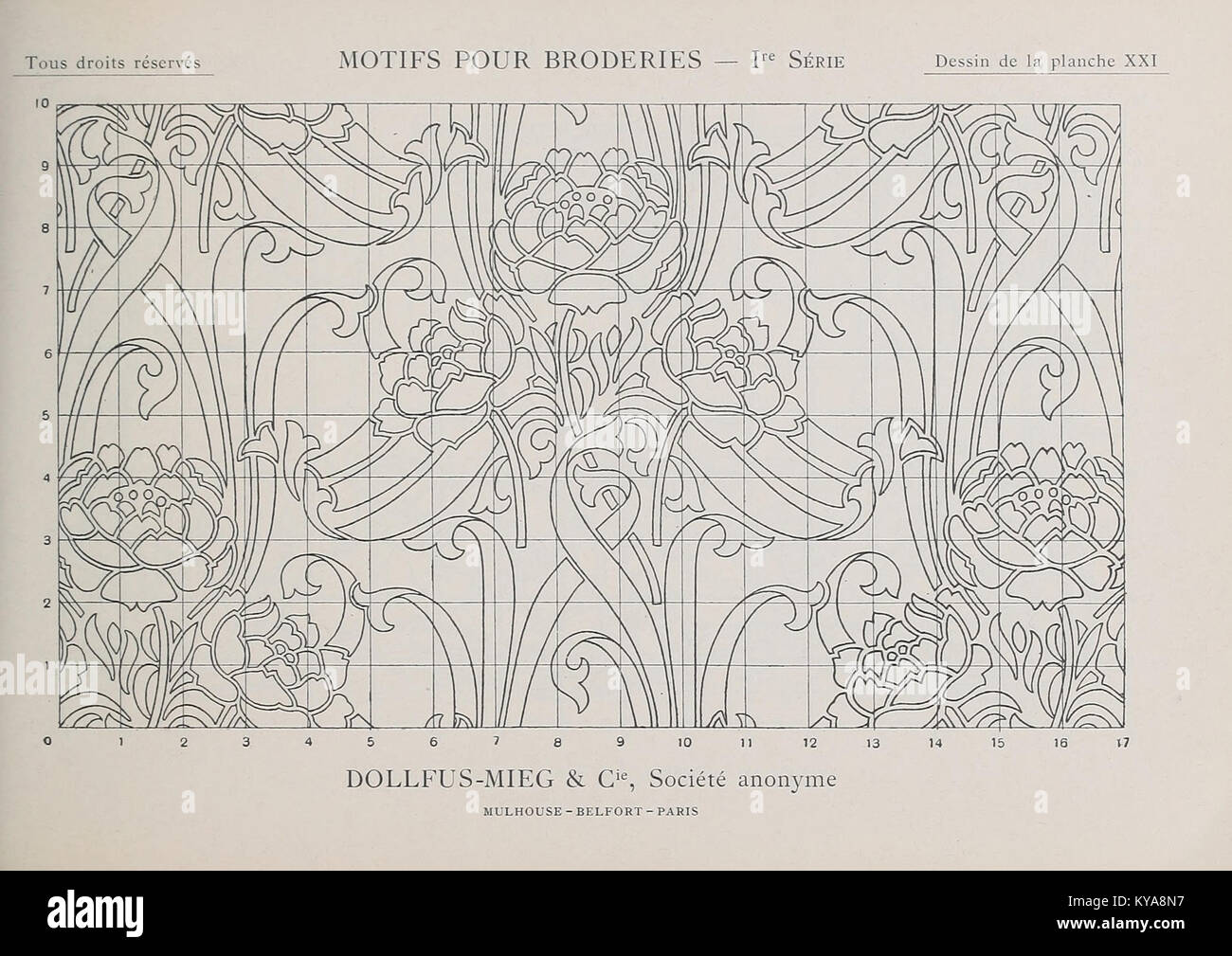 A drawing from the first series of embroidery motifs, Plate 21 ...