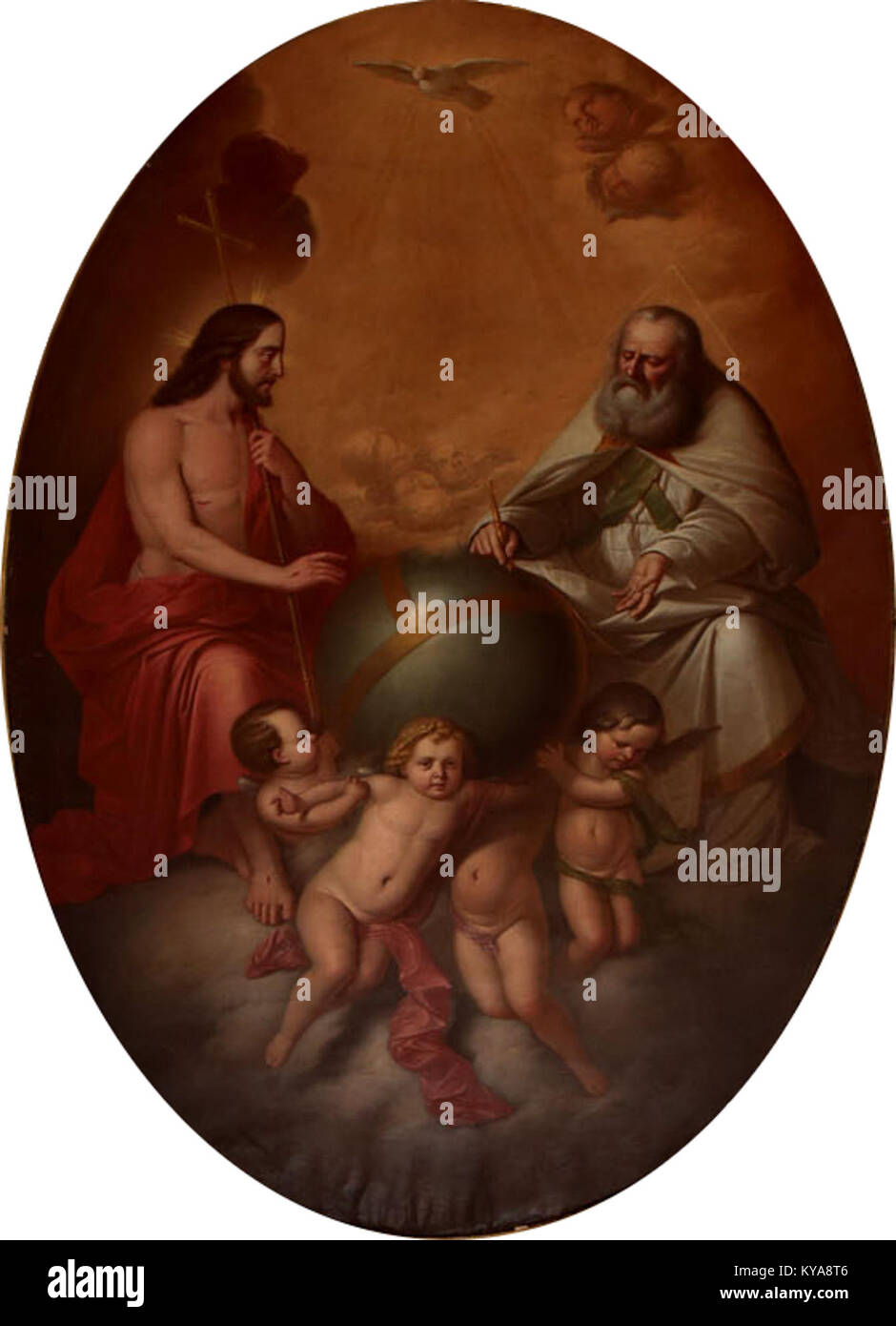 This artwork, 'Santísima Trinidad' by José Salé Junquet, depicts the ...