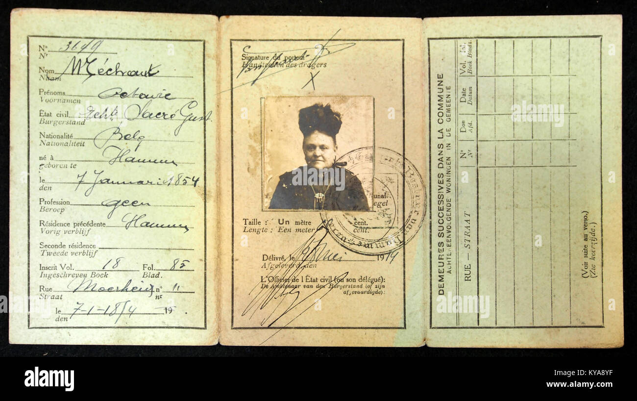 Old identity card hi-res stock photography and images - Alamy