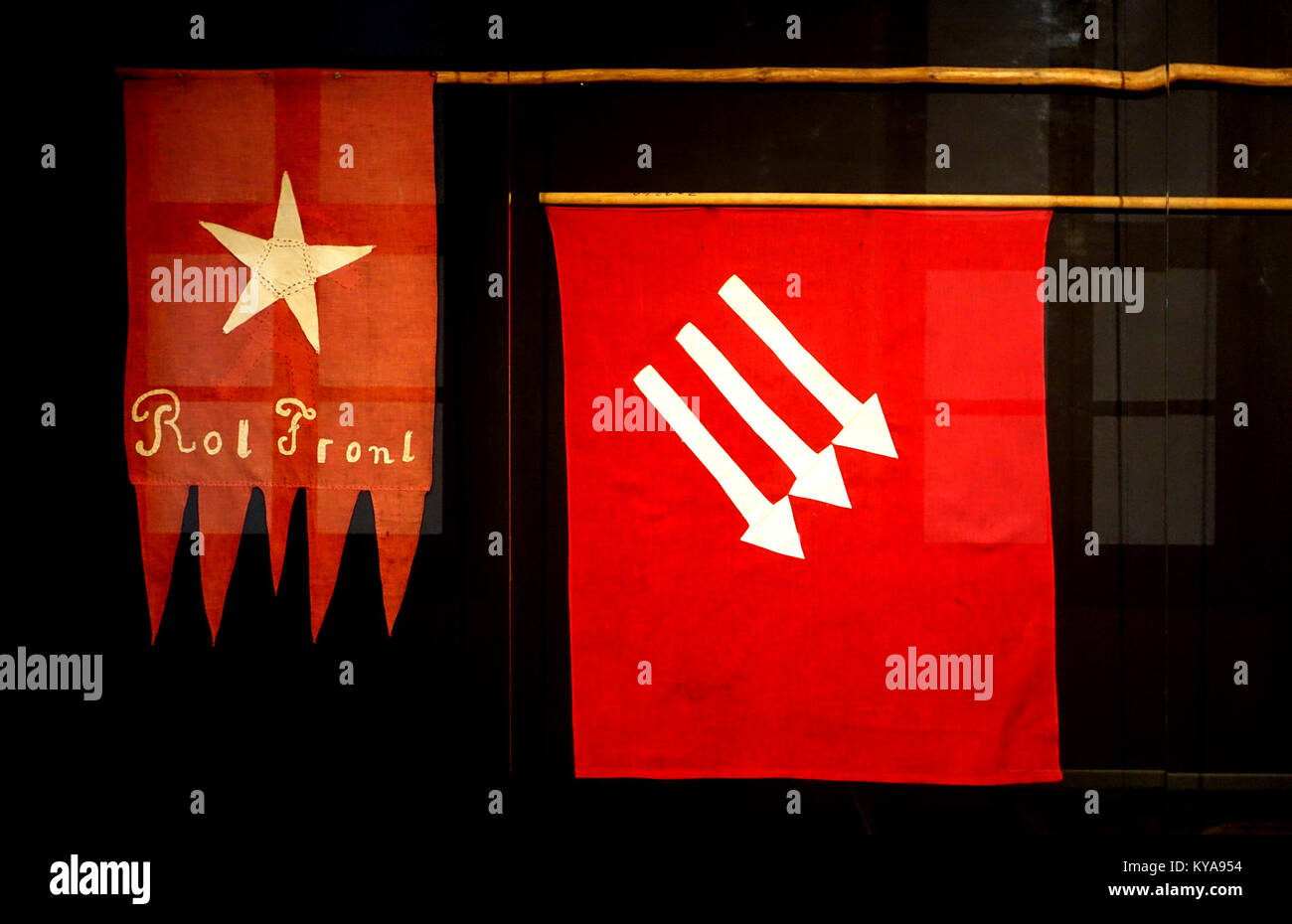 Standards for Roter Frontkämpferbund, c. 1925, and Iron Front (Eiserne ...