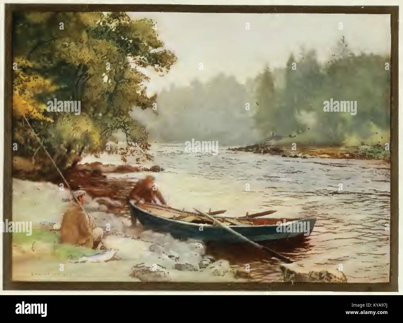 'The Tay Below Stabhall' by Briggs captures a view of the River Tay ...