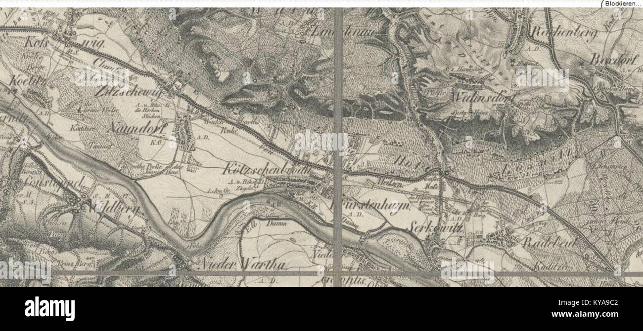 An image of the street scene in Radebeul, Germany, on Meißnerstrasse in ...