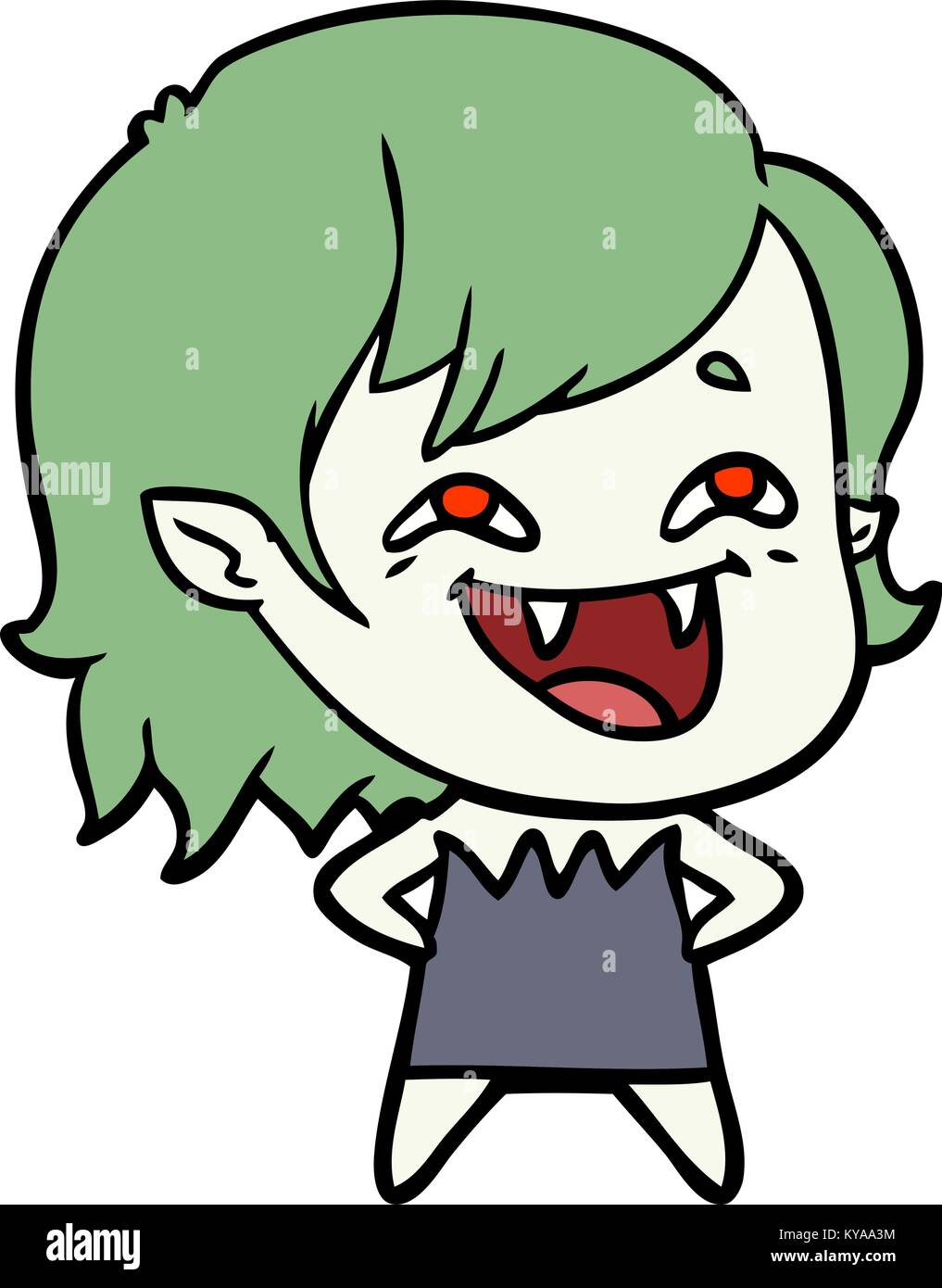 cartoon laughing vampire girl Stock Vector Image & Art - Alamy