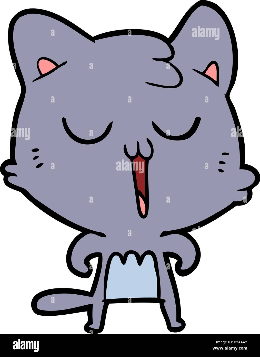 cartoon cat singing Stock Vector Image & Art - Alamy
