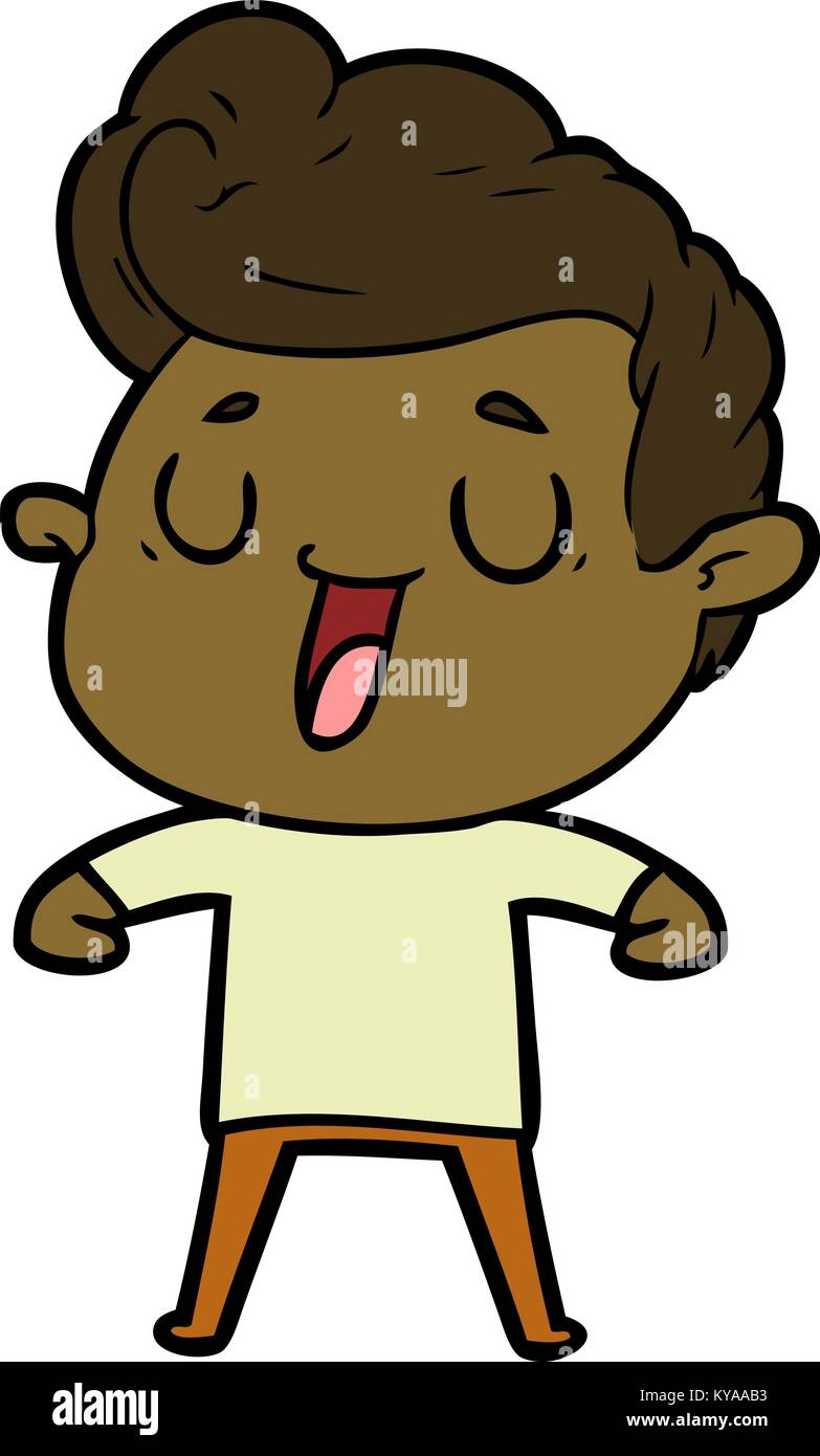 happy cartoon man Stock Vector Image & Art - Alamy