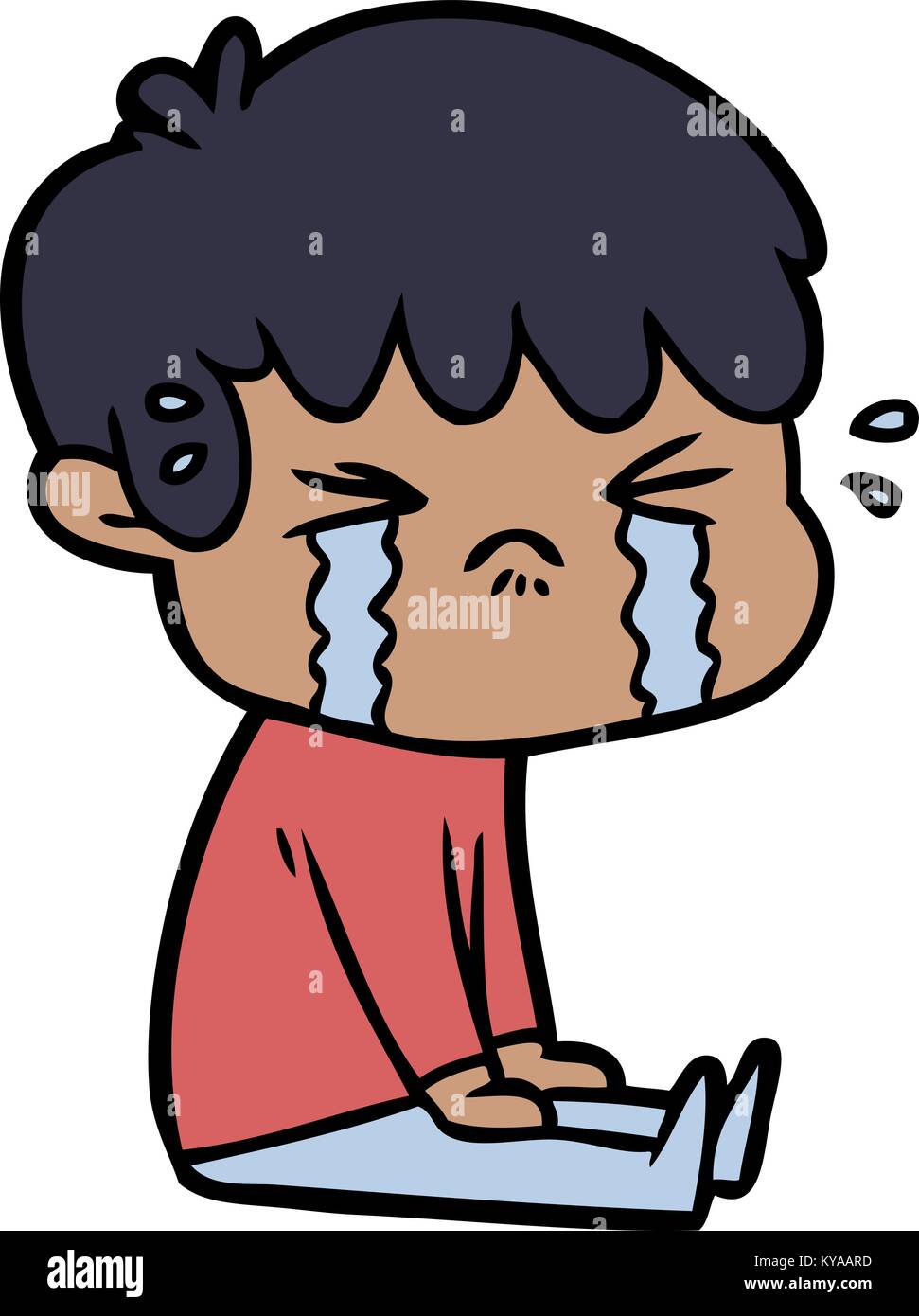cartoon boy crying Stock Vector Image & Art - Alamy