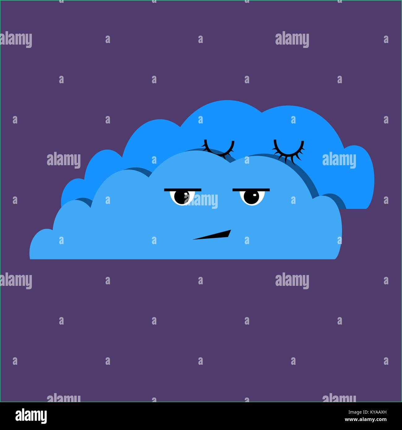 Cloudy - emoji weather icon - simple vector illustration Stock Vector ...