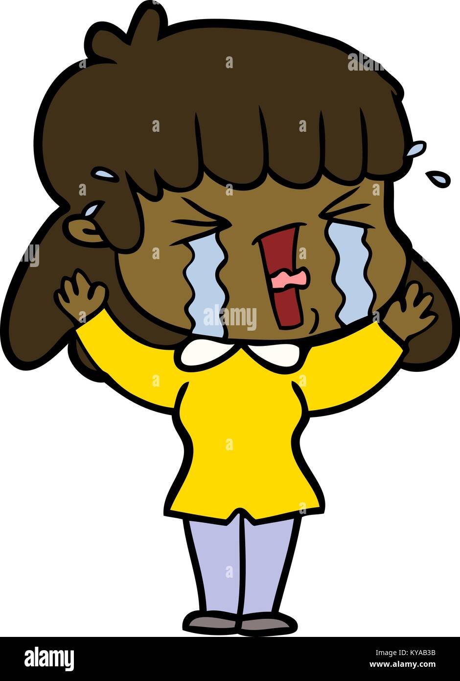 cartoon woman in tears Stock Vector Image & Art - Alamy