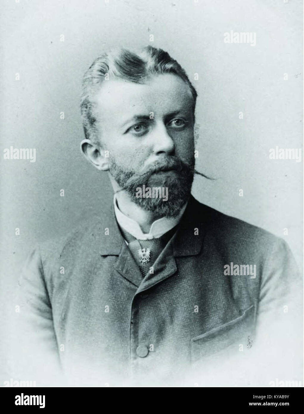 Portrait of Carl Ludwig Jühlke, circa 1880, illustrating his likeness ...